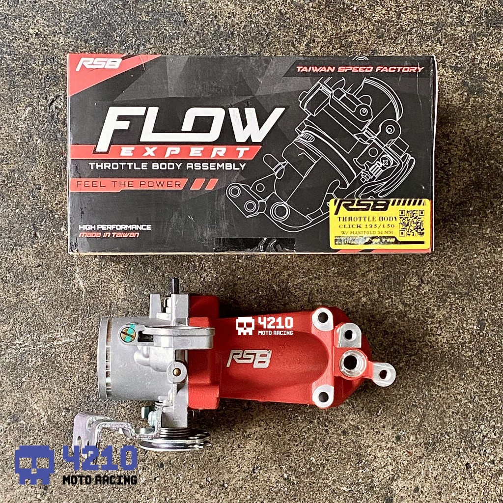 RS8 34mm THROTTLE BODY w/ MANIFOLD for HONDA CLICK 125i/150i (HIGH FLOW ...