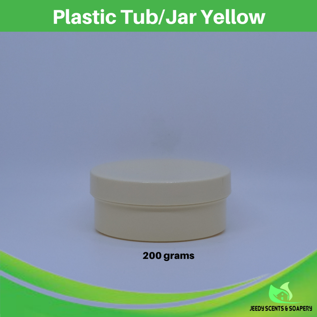 Empty wide mouth Plastic round Jar/Tub – Yellow | Shopee Philippines