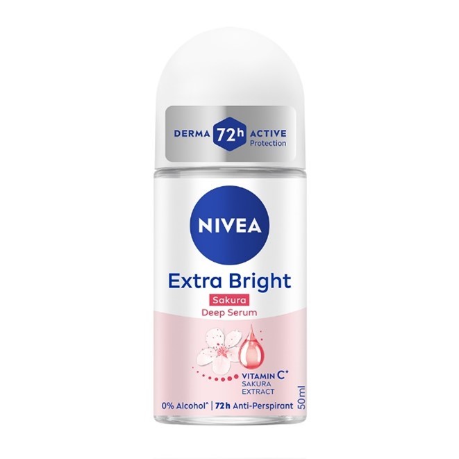 NIVEA Deodorant Brightening Sakura Rose Essence Anti-Perspirant Roll-on, 50ml | Shopee Philippines
