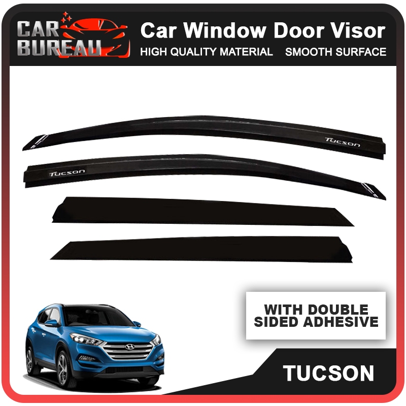 Tucson Window Door Visor 2016 - 2021 | Car Rain Gutter Protector (High ...