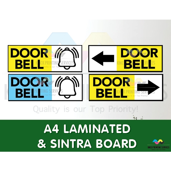 Arrow Door Bell Sticker 4x9in | Sintra Board Signages | Shopee Philippines