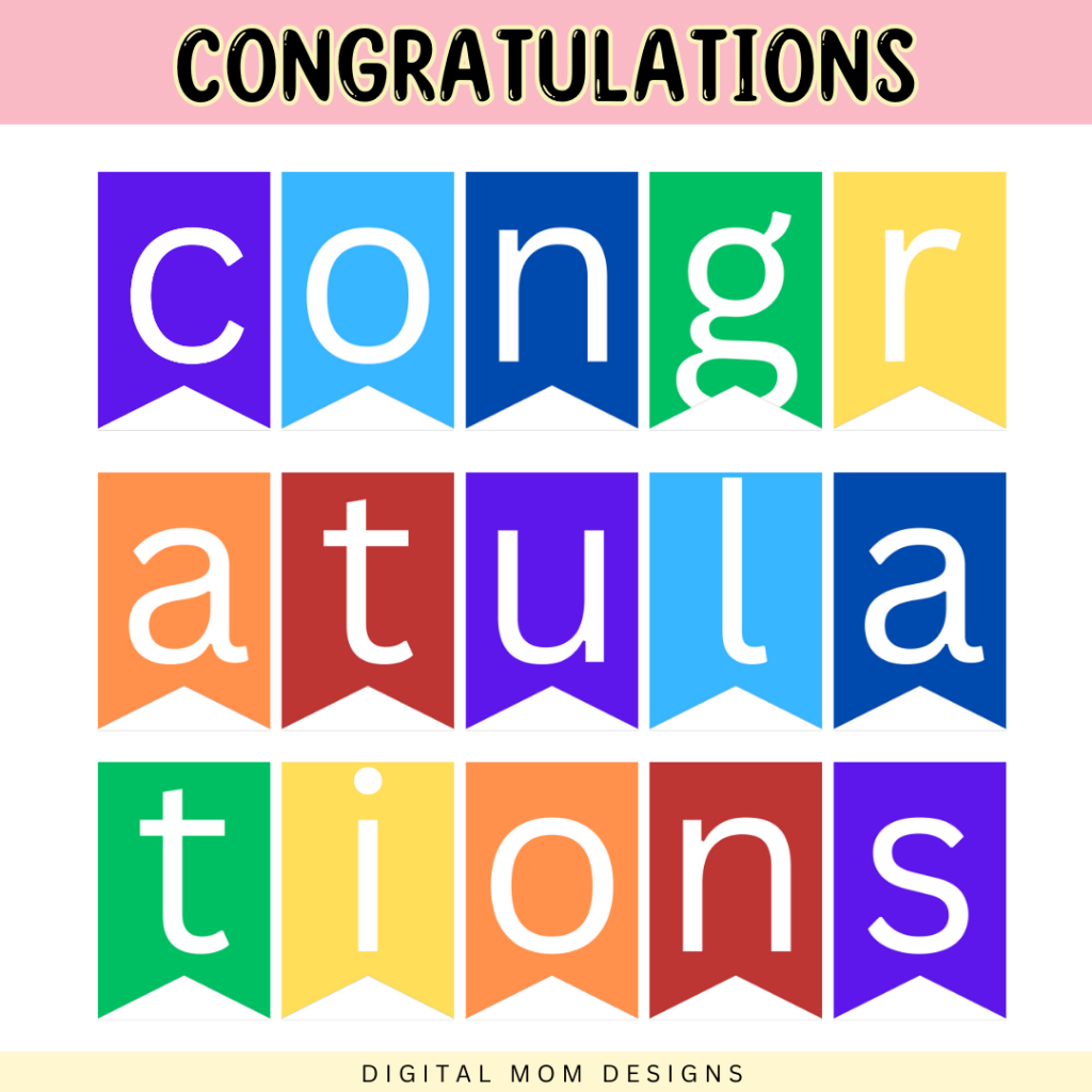 Congratulations Customized Banner - Bunting Congratulations Graduation ...