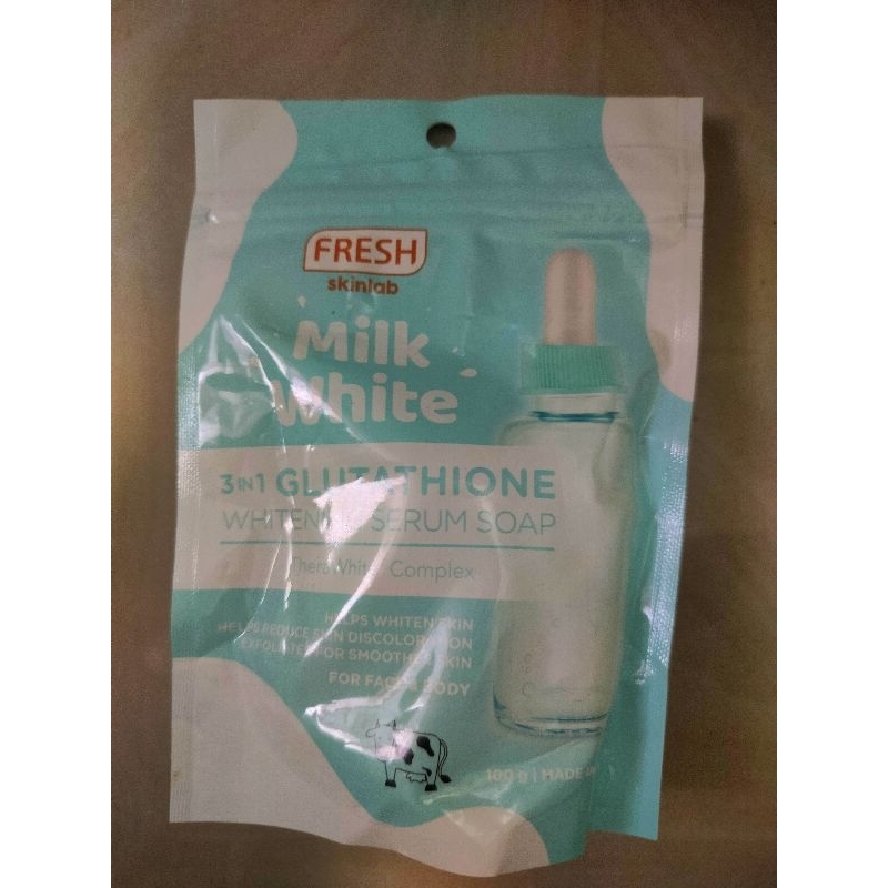Fresh skinlab MILK white 3in1 Glutathione Whitening serum soap 100g ...