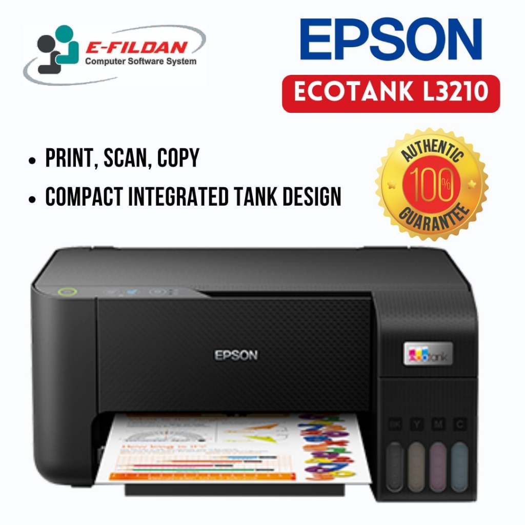 Epson EcoTank L3210 All-in-One Printer – Print, Scan, Copy, Ink Tank ...