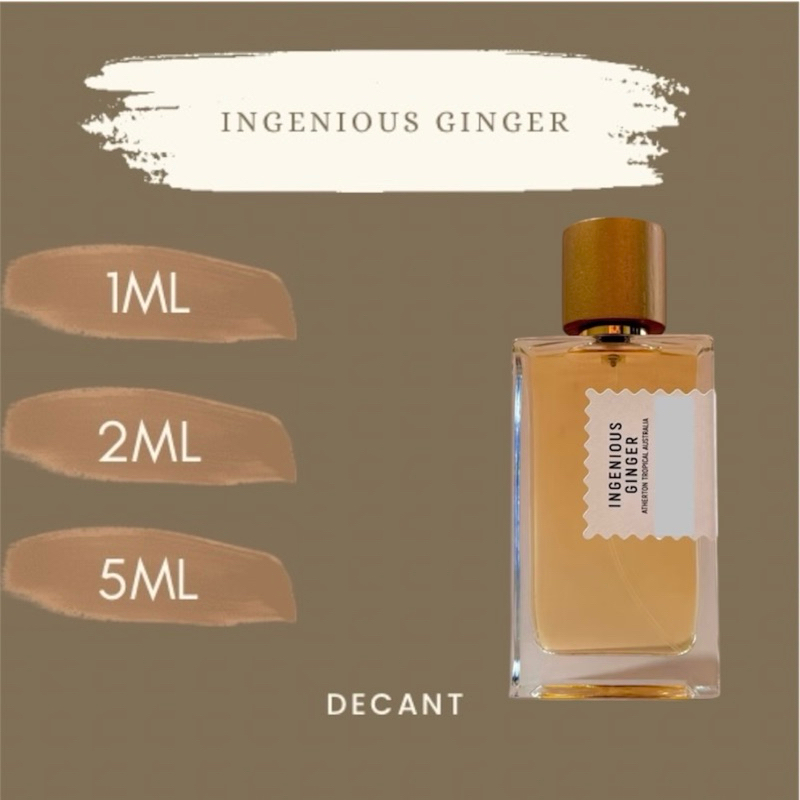 PERFUME DECANT Ingenious Ginger (1ml, 2ml, 5ml) | Shopee Philippines
