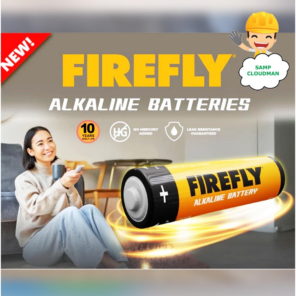 Firefly Alkaline Batteries AA AAA 1.5V Long Lasting No Mercury Battery ...