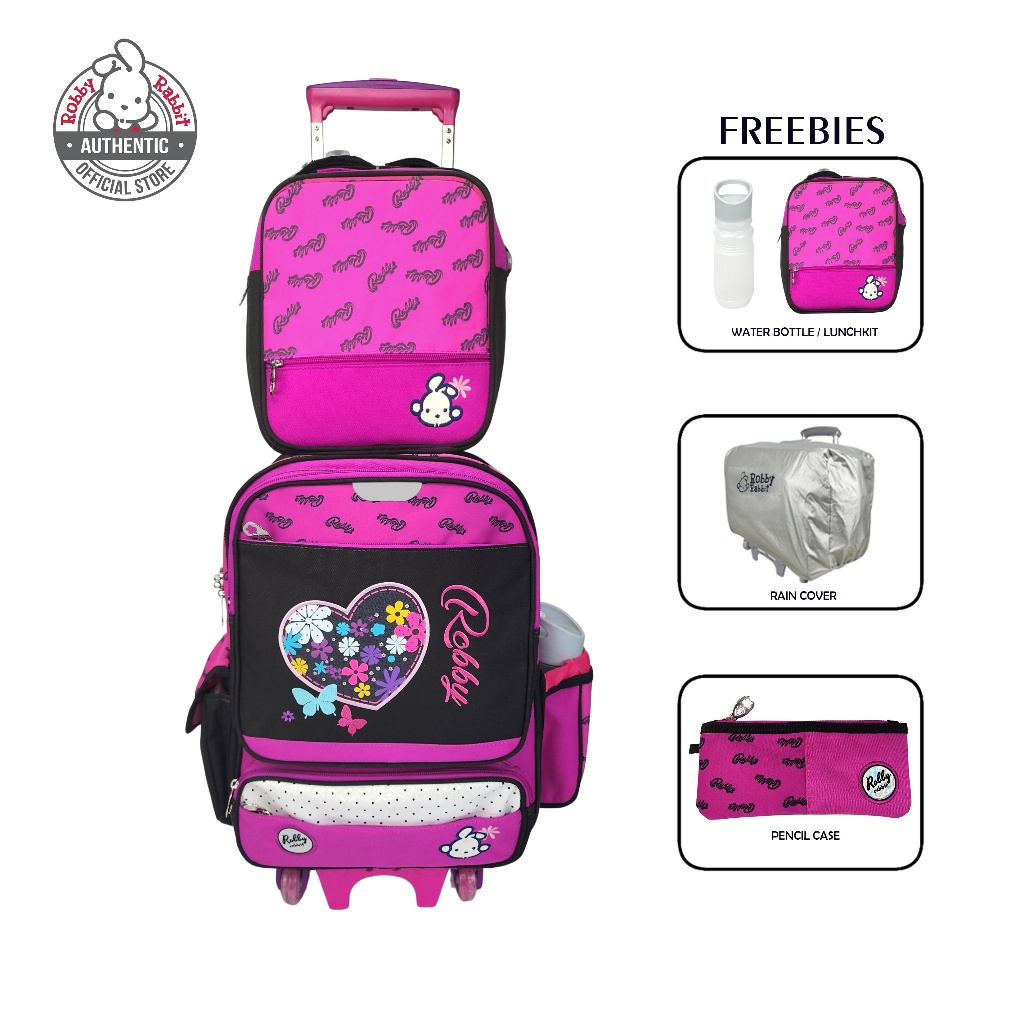 Robby Rabbit Rainbow Butterfly 17-Inch Detachable Trolley (Floral ...