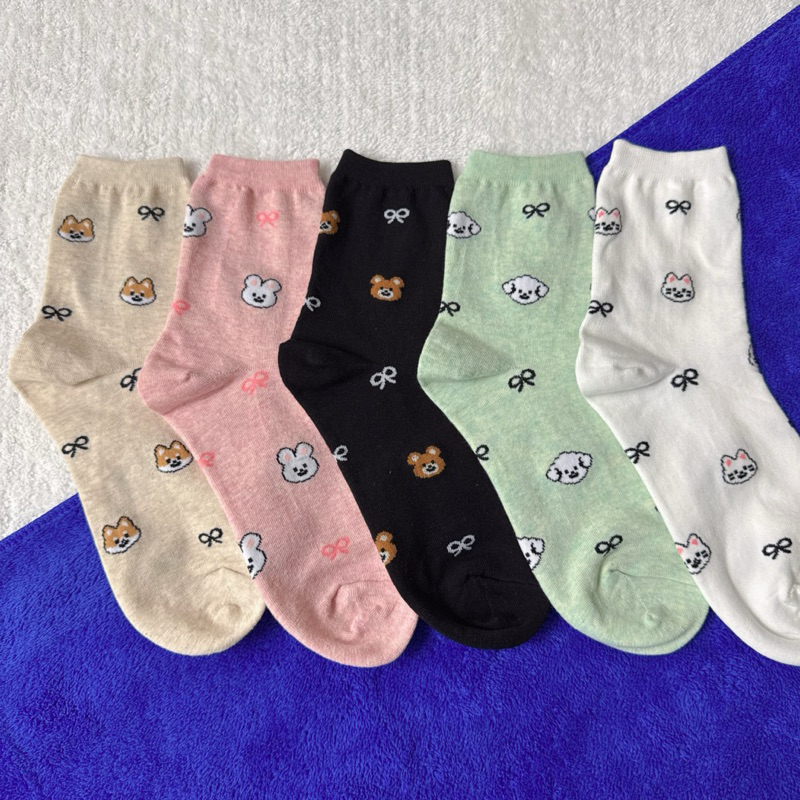 Korean Socks• Cat Dog Bunny Bear • Iconic Socks | Shopee Philippines