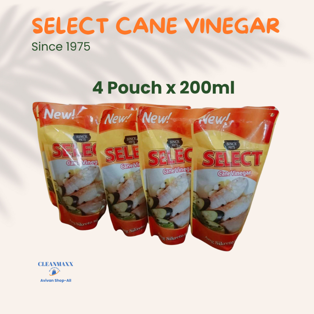 Select Cane Vinegar | Since 1975 | 200ml x 4 Pouch | Shopee Philippines