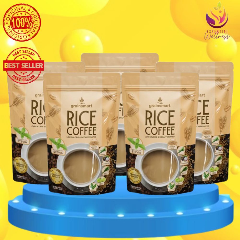 [5 POUCHES] Original Grainsmart Rice Coffee Low Calorie & Decaffeinated ...