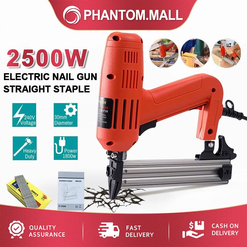 Portable 2400W 220V Multifunction Electric Nail Gun Woodworking Nail ...