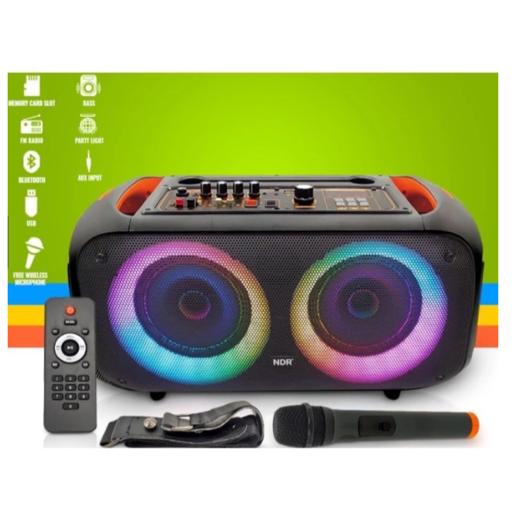 NDR-Q68 Double 6.5 Inches Portable Karaoke Wireless Bluetooth Speaker ...