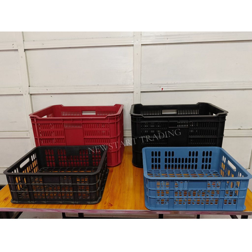 Multi-Purpose Rubberized Crate Stackable Storage(HEAVY DUTY) 3/4/layer ...