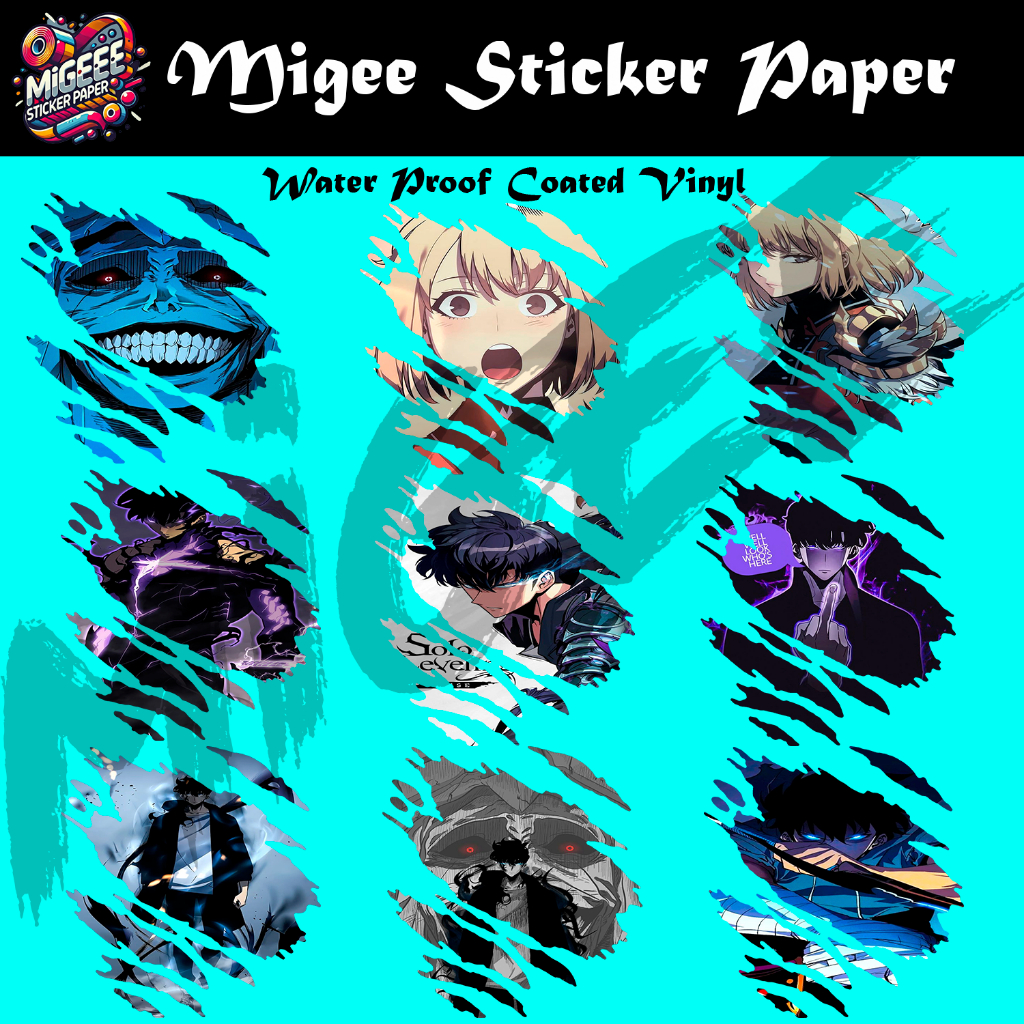 SOLO LEVELING Design Sticker Indoor Outdoor Vinyl Sticker, Waterproof ...