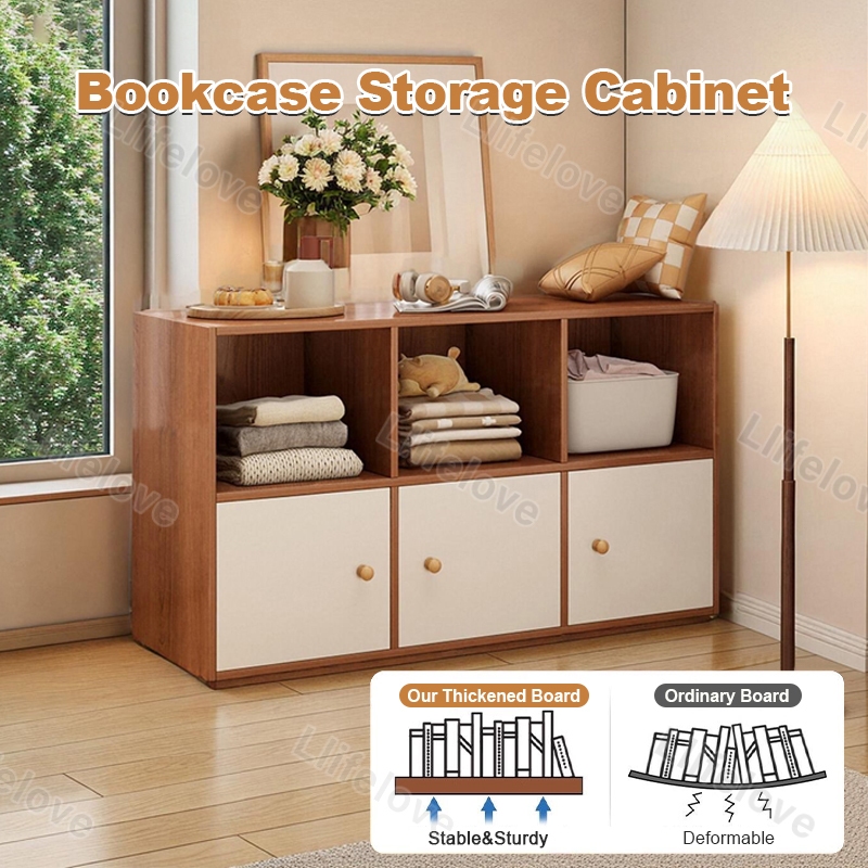 Bookshelf Book Shelf Organizer Wooden Bookcase Locker Cabinet ...