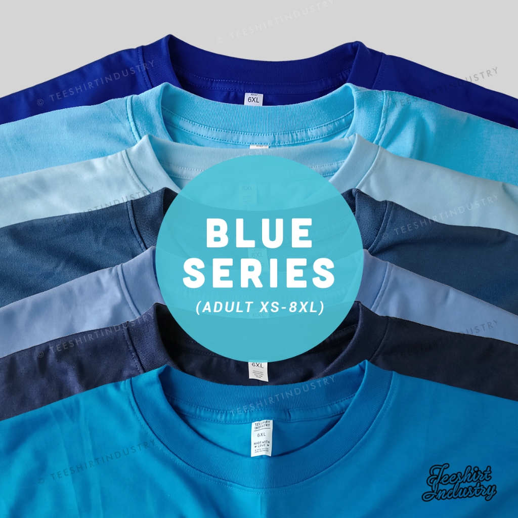 BLUE SERIES (upto 8XL) - Premium Unisex Adult Plain Tshirt (sky blue ...