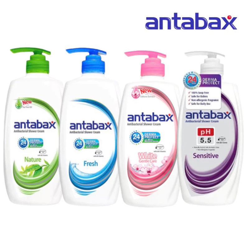 Antabax Shower Cream White/Nature/Sensitive/Fresh (650ml) | Shopee ...