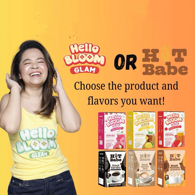 Hello bloom or Hot babe by Kiray Celis brand collagen and glutathione ...