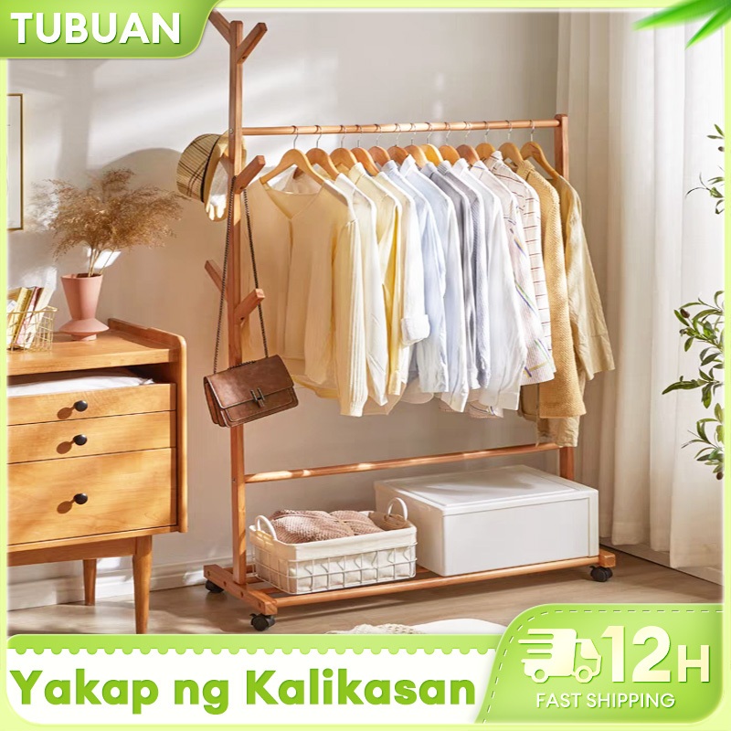 TUBUAN Portable Clothing Rack Organizer High Quality 80/100CM Coat Rack ...