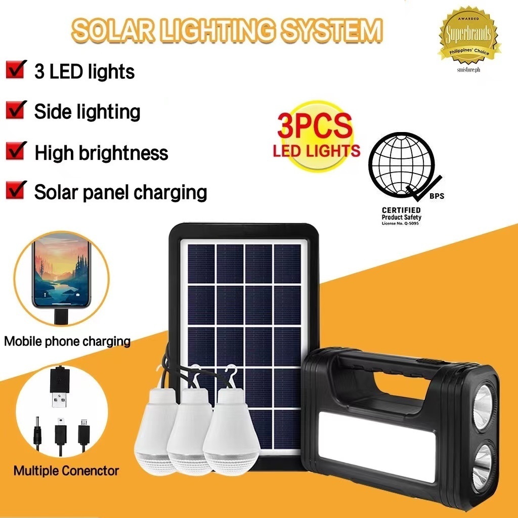 gdplus COD GD-8017 Plus Solar Lighting System Kit GDSUPER | Shopee ...