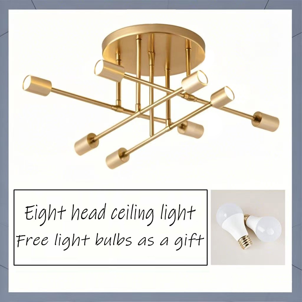 Gecree Modern style 8-lamp ceiling light living room pendant light ...