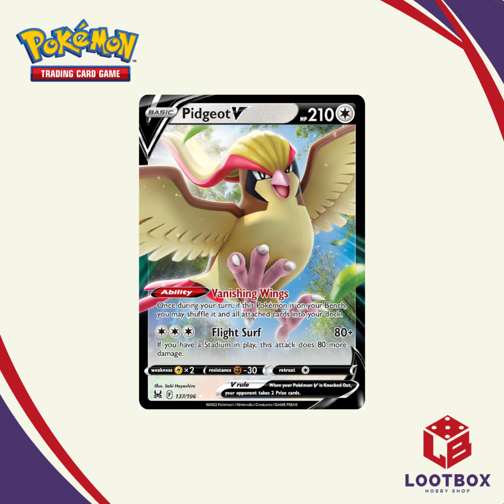 Pokemon Card Game: Pidgeot V (Ultra Rare) - Lost Origin | Shopee ...