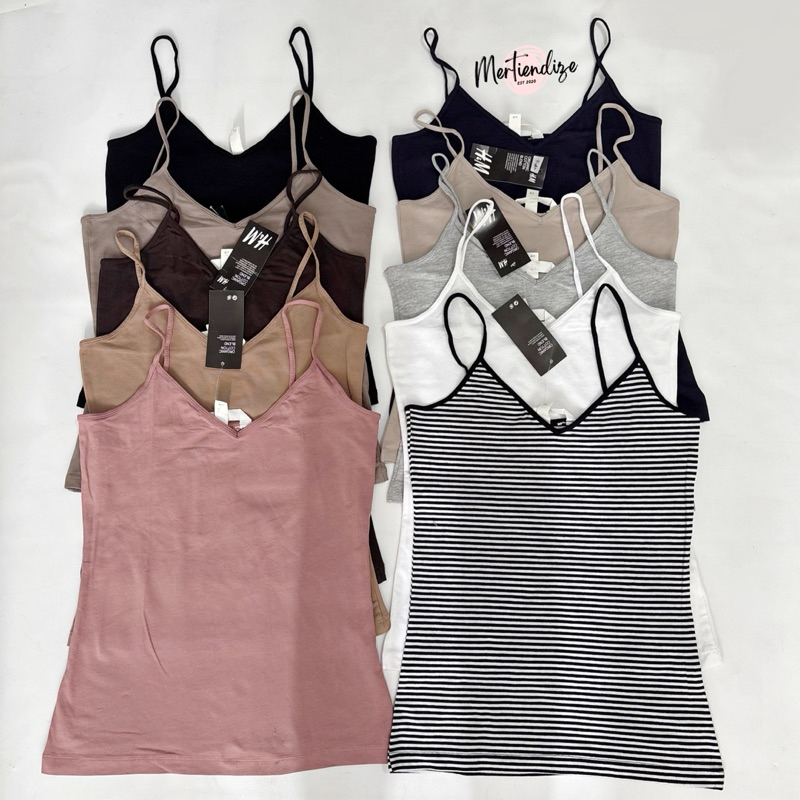 H&M V-Neck Camisole Sleeveless top | Authentic Overruns | Shopee Philippines