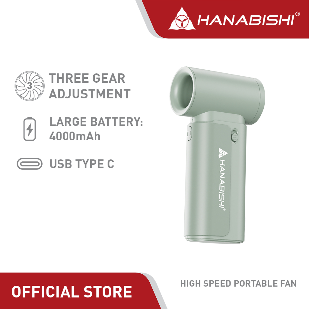 Hanabishi Mini Hi-Speed Portable Fan HPF4000-GREEN | Shopee Philippines
