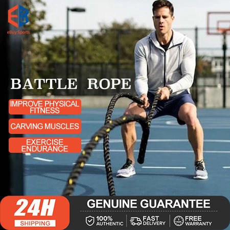 Heavy Weighted Jump Rope 2.8/9/12M Muscle Rope Fitness Training Rope ...
