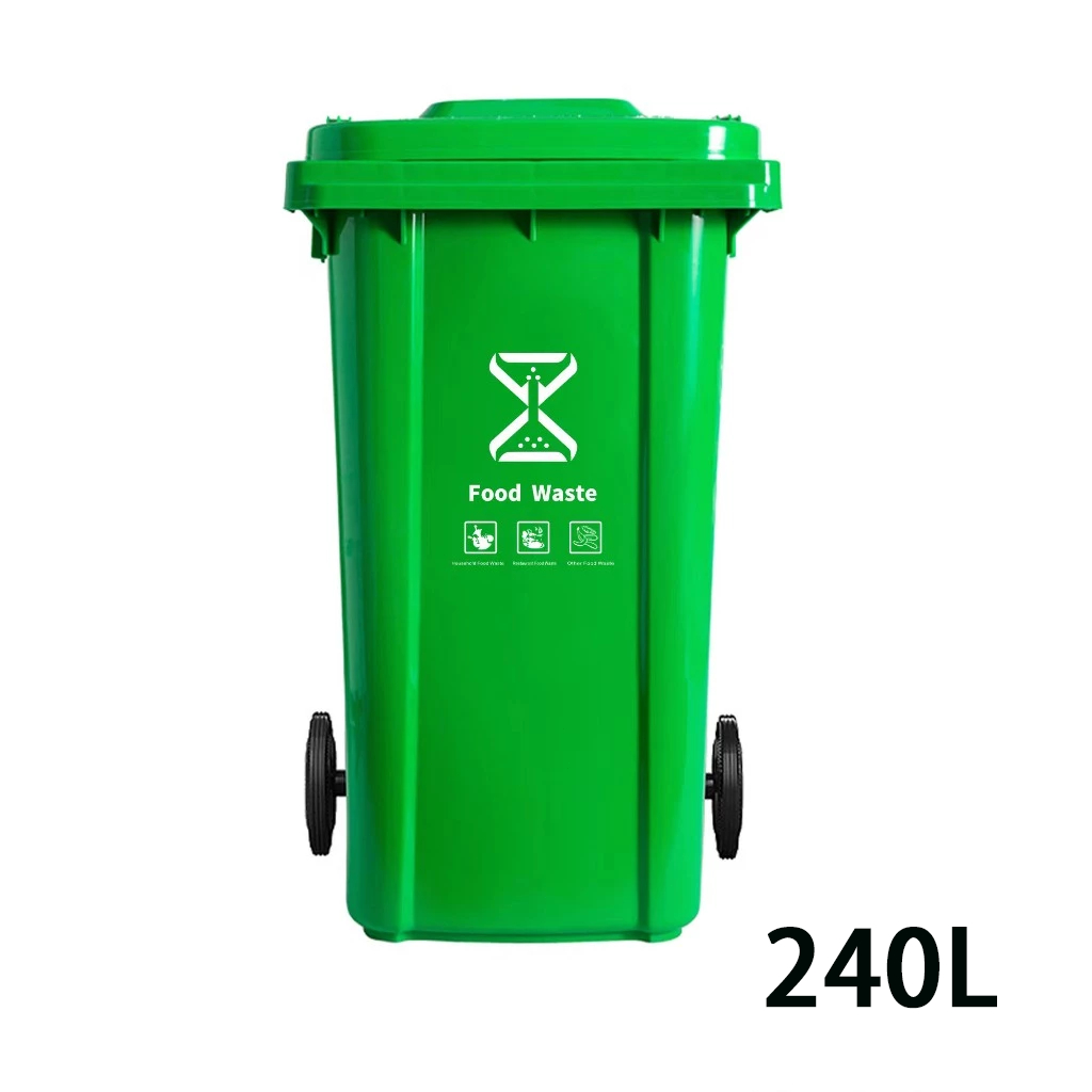 Large outdoor rectangular bin with wheels and lid 120L/240L that will ...
