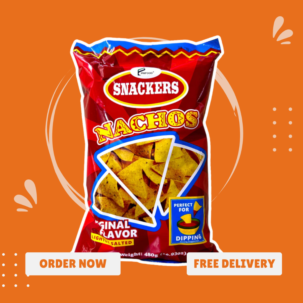 SNACKERS NACHOS LIGHTLY SALTED (500 GRAMS) | Shopee Philippines