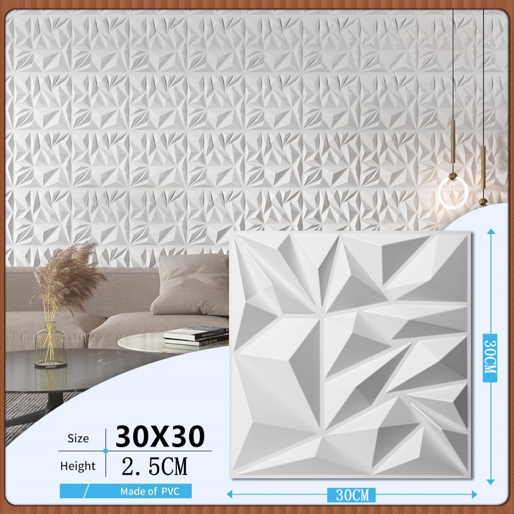 30X30 3D Wall Panel Sticker PVC Panel Diamond Design Wallpaper Design ...