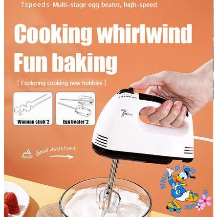 7 speeds Hand Mixer Electric Beater Multifunctional Food Processor Food ...