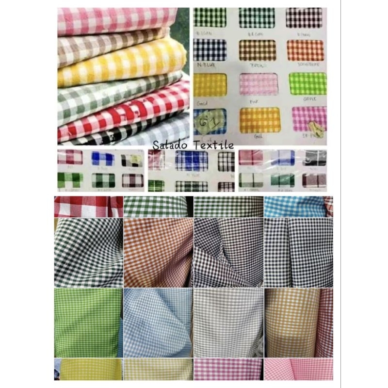CHECKERED TWO-COLORS PER ROLL SCHOOL UNIFORMS 60WD 70YRds | Shopee ...