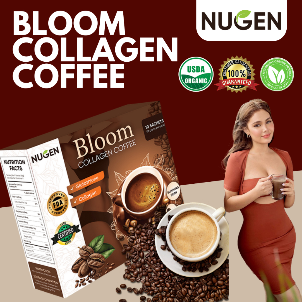Nugen Bloom Collagen Coffee Original Rejuvenate Your Skin Body Detox ...
