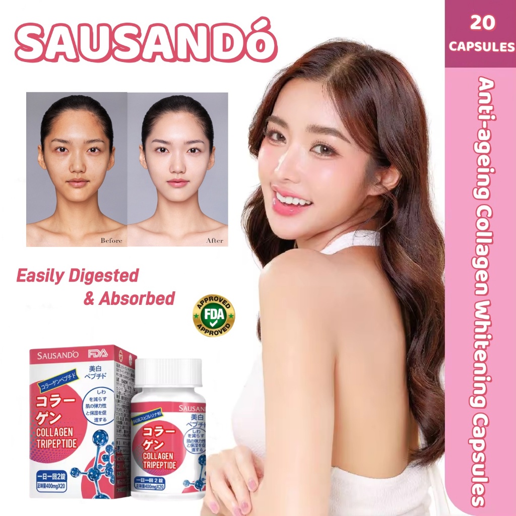 SAUSANDO Anti-ageing Collagen Glow Beauty White Glutathione Capsule ...