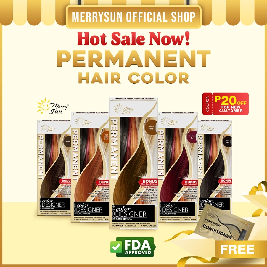 Merry Sun Permanent Hair Color 60ml | Shopee Philippines