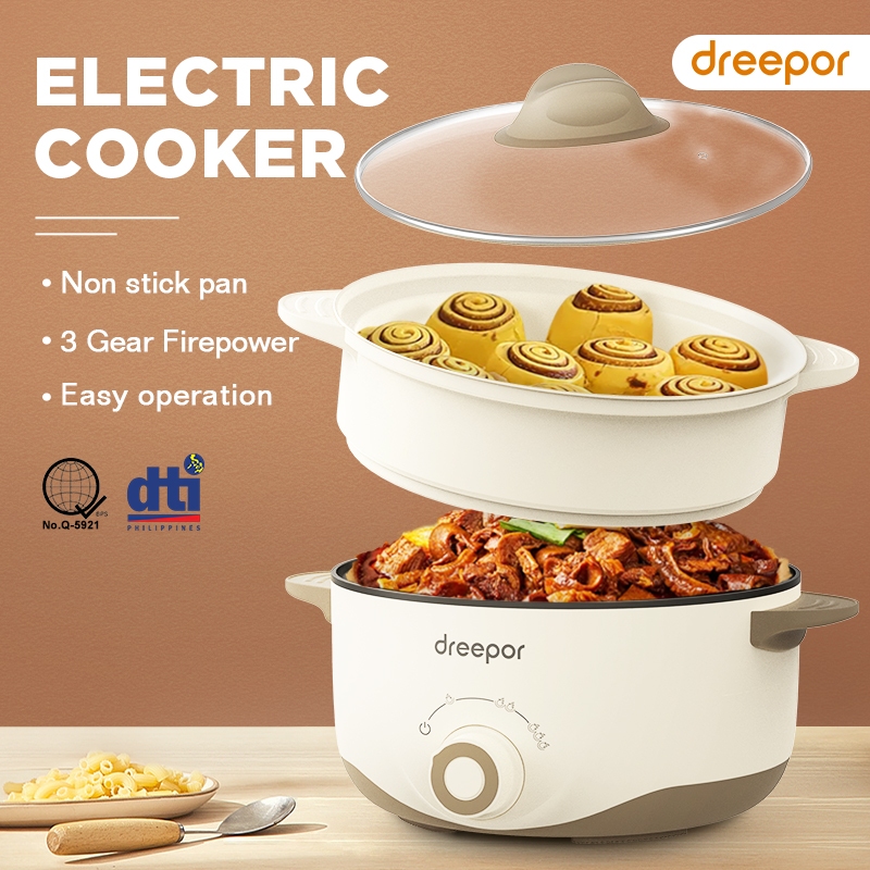 Dreepor Multifunctional Electric Cooker Rice Cooker Small hot pot ...