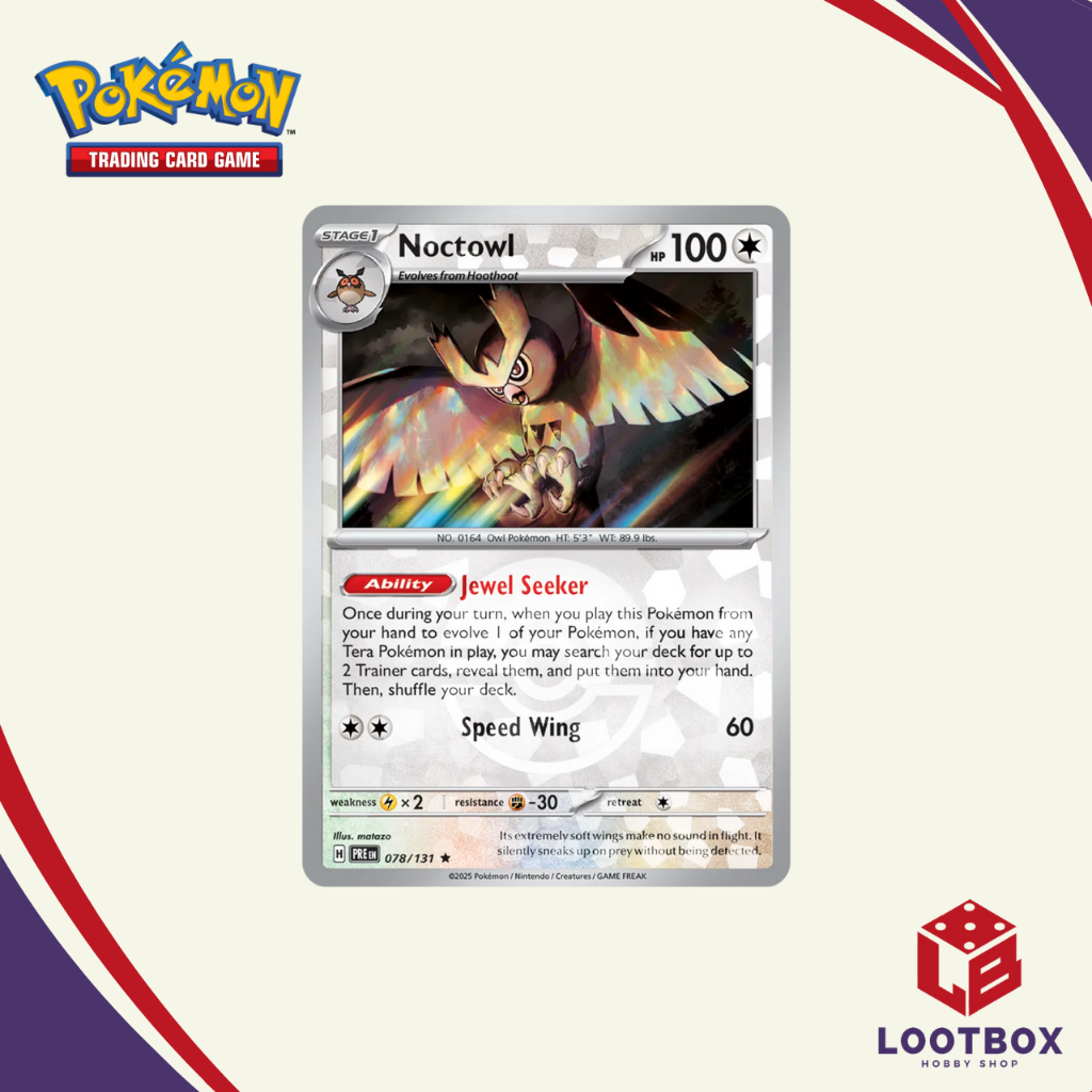 Pokemon Card Game: Noctowl (Pokeball Rare) - Prismatic Evolutions ...