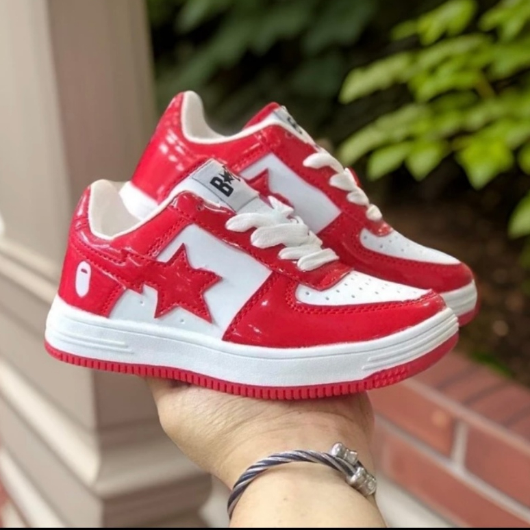 Fashion Bape sta Monkey Pure Leather Casual Classic Sports for kids ...