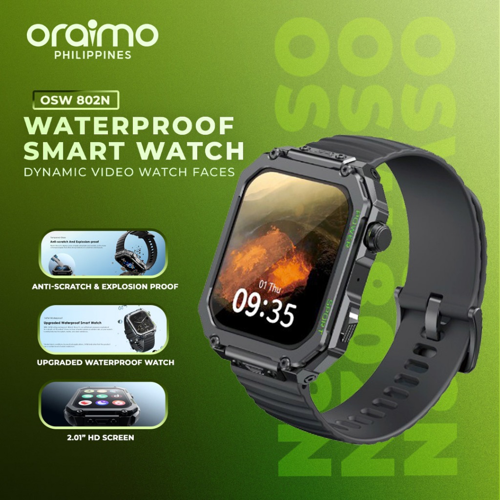 Oraimo OSW-802N Smart Watch 2.01'' TFT Display 1ATM Bluetooth Phone ...