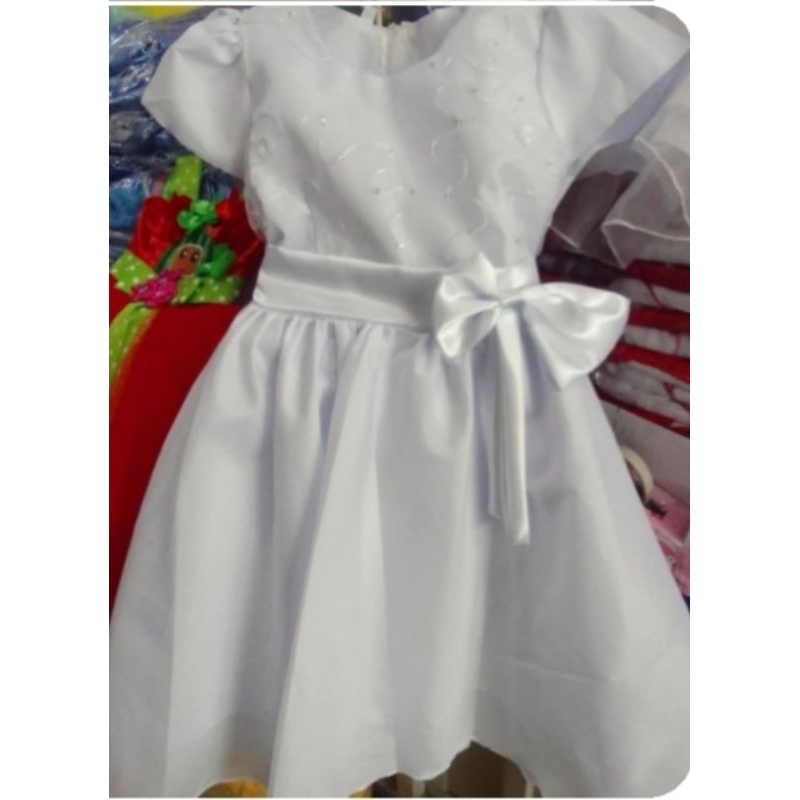 DRESS WHITE/katrina/pang first communion | Shopee Philippines