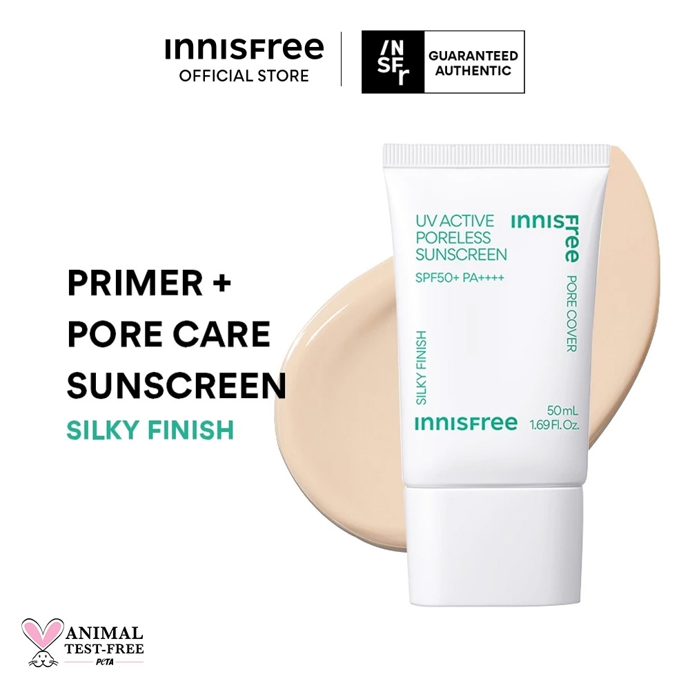 innisfree UV Active Poreless Sunscreen SPF50+ PA++++ 50ml | Shopee ...