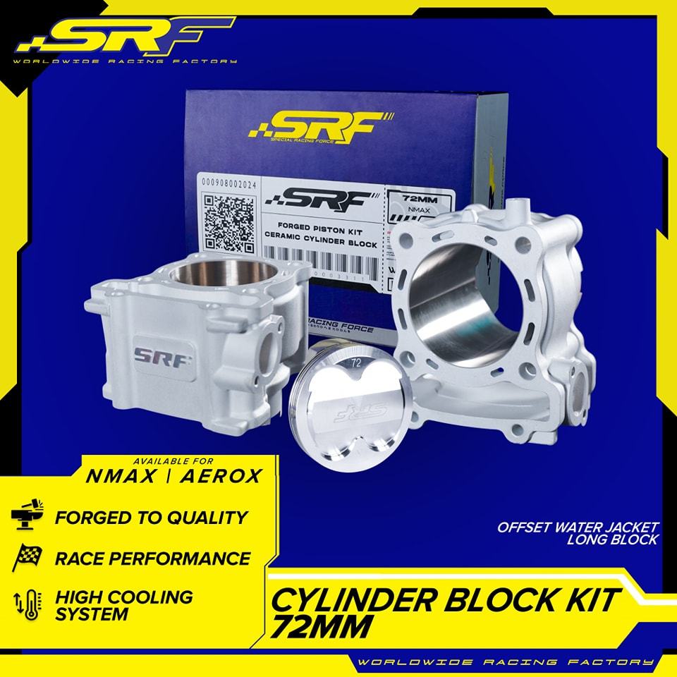 SRF CYLINDER BLOCK KIT FOR AEROX / NMAX 65 66 69 72 MM | Shopee Philippines