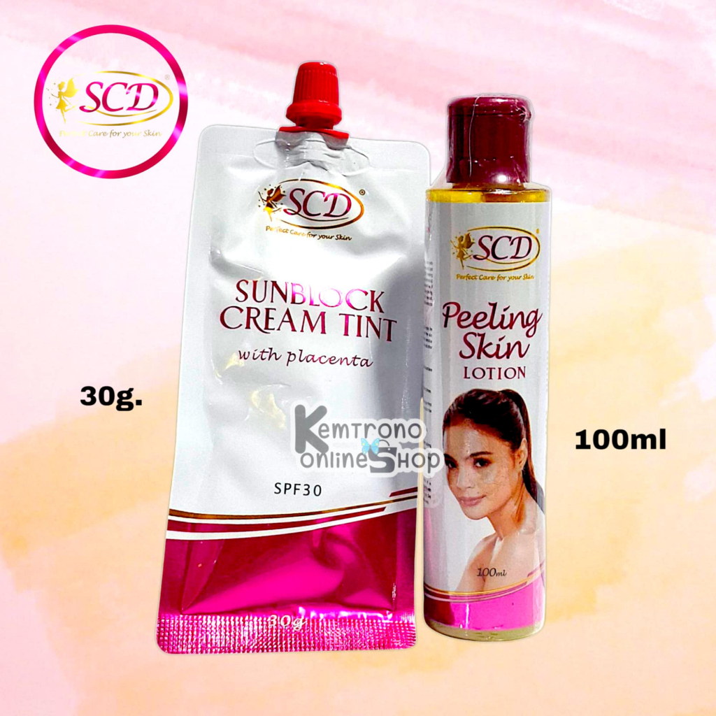 SCD DUO Peeling Skin Lotion 100ml+SCD Sunblock Cream Tint 30g. | Shopee ...