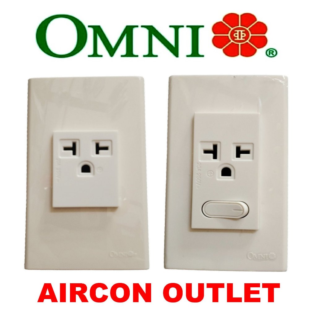OMNI AIRCON OUTLET WITH OR WITHOUT SWITCH | Shopee Philippines