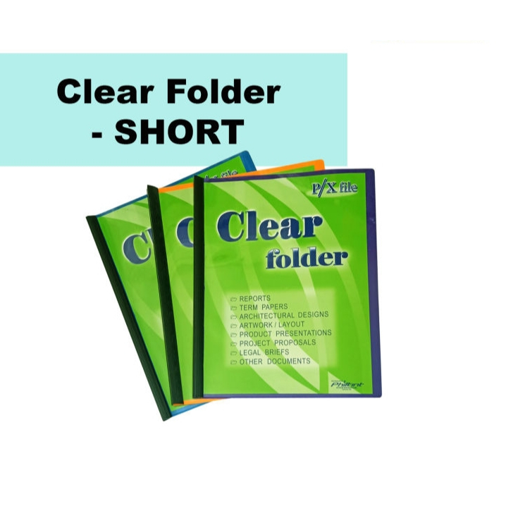 SAPPHIRE Sliding Clear Folder For Documents Filing Front Cover clear ...
