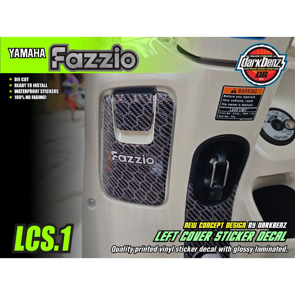 Yamaha Mio Fazzio New Left Cover Concept Quality Printed Sticker Decals ...