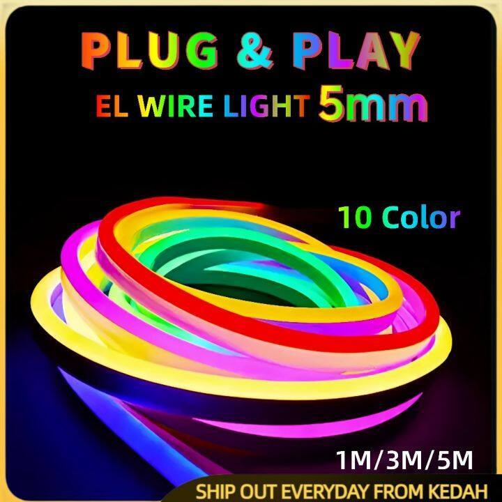 1Set LED Strip Light 1-5 Meters 220V to 12V Neon Light colorful ...