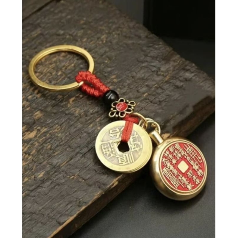 Lucky strike fengshui lucky charm with five emperors copper coins ...